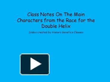Race for the Double Helix 3 presentation | free to download