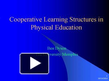 Cooperative Learning Structures in Physical Education presentation ...