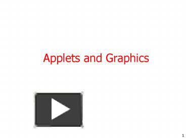 Applets and Graphics presentation | free to download
