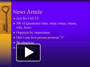 News Article presentation | free to download