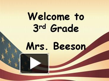 Welcome to 3rd Grade presentation | free to view