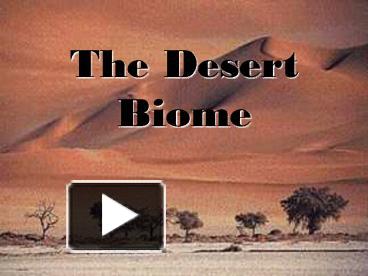 PPT – The Desert Biome PowerPoint presentation | free to view - id ...