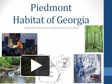 Piedmont Habitat of Georgia presentation | free to download