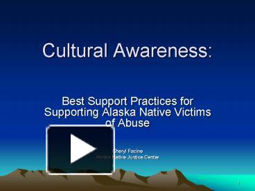 PPT – Cultural Awareness: PowerPoint presentation | free to view - id ...