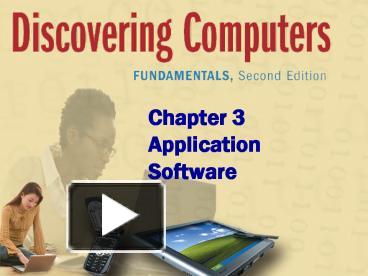 Chapter 3 Application Software presentation | free to download