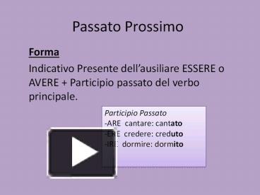 Passato Prossimo presentation | free to download