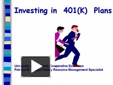 Investing in 401K Plans presentation | free to view