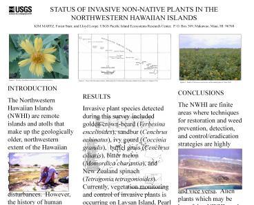 STATUS OF INVASIVE NONNATIVE PLANTS IN THE NORTHWESTERN HAWAIIAN ...