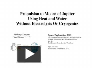PPT – Propulsion to Moons of Jupiter PowerPoint presentation | free to ...