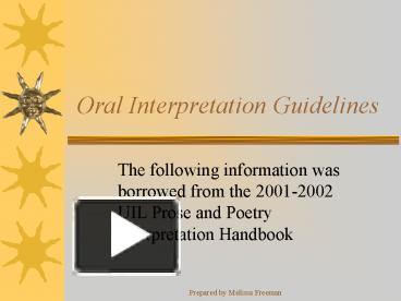 Oral Interpretation Guidelines presentation | free to view