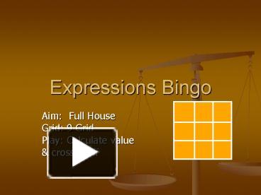 PPT – Expressions Bingo PowerPoint presentation | free to download - id ...