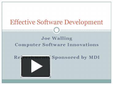 PPT – Joe Walling PowerPoint presentation | free to view - id: 55e4b-NGYzM