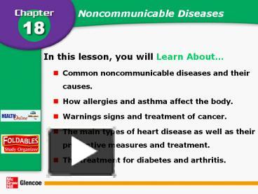 PPT – Noncommunicable Diseases PowerPoint presentation | free to view ...
