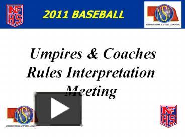 PPT – Umpires PowerPoint presentation | free to download - id: 55ff51-MTUwN