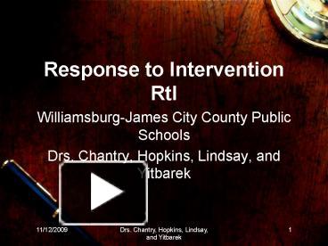 PPT – Response to Intervention RtI PowerPoint presentation | free to ...
