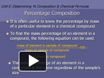 Percentage Composition presentation | free to view