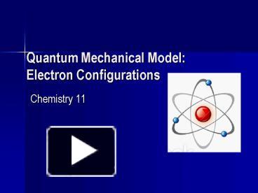 Quantum Mechanical Model: Electron Configurations presentation | free ...