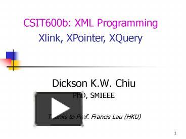Dickson K'W' Chiu presentation | free to view