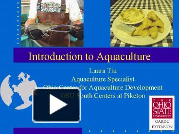 Introduction to Aquaculture presentation | free to view