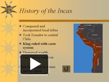 History of the Incas presentation | free to download