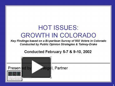 PPT – Presented by Lori Weigel, Partner PowerPoint presentation | free to view - id: 56808-ZDc1Z