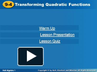 Transforming Quadratic Functions presentation | free to download