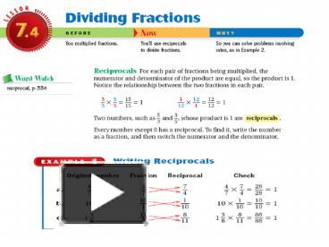 Dividing Fractions presentation | free to download