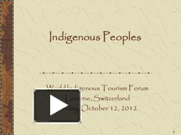 Indigenous Peoples presentation | free to download