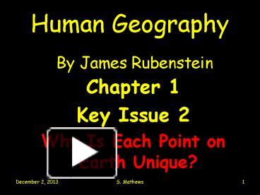 Human Geography By James Rubenstein presentation | free to view