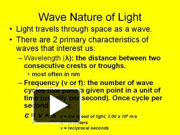 Wave Nature of Light presentation | free to download
