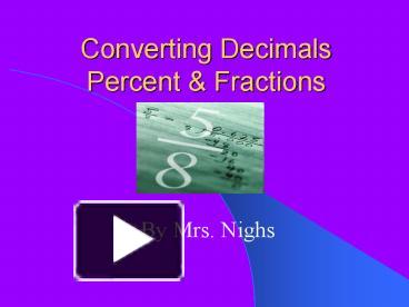 Converting Decimals Percent presentation | free to view