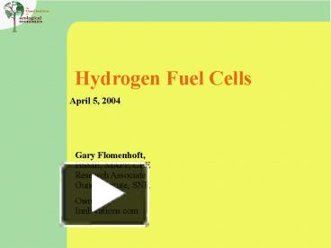 Hydrogen Fuel Cells presentation | free to view