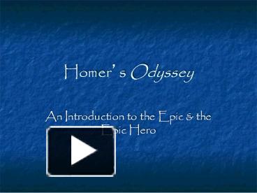 PPT – Homer PowerPoint presentation | free to download - id: 575e48-YWZhZ
