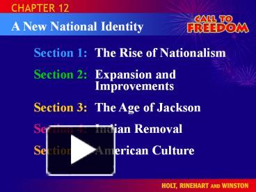 PPT – Section 1:The Rise of Nationalism PowerPoint presentation | free ...