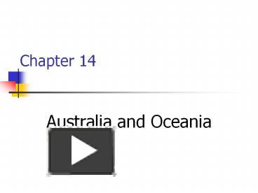 Australia and Oceania presentation | free to view