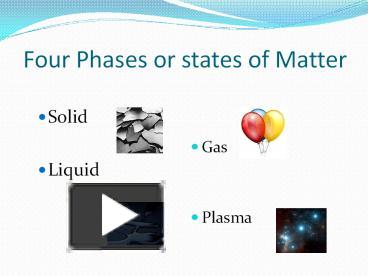 Four Phases or states of Matter presentation | free to view