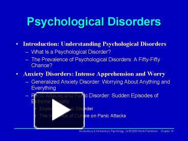 Psychological Disorders presentation | free to view