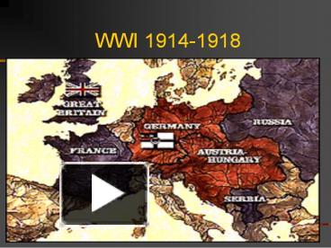 PPT – WWI 1914-1918 PowerPoint presentation | free to download - id ...