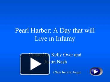PPT – Pearl Harbor: A Day that will Live in Infamy PowerPoint ...