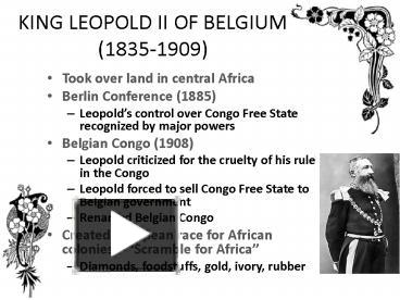 KING LEOPOLD II OF BELGIUM (1835-1909) presentation | free to download