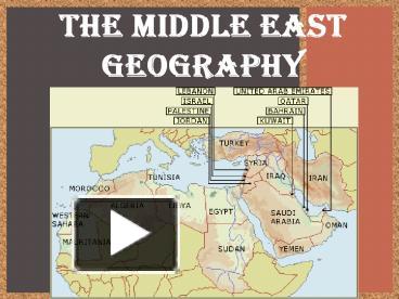 the middle East Geography presentation | free to view