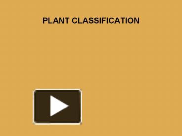 PPT – PLANT CLASSIFICATION PowerPoint presentation | free to view - id ...