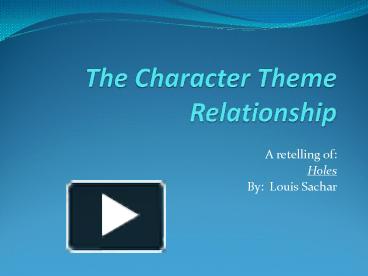 The Character Theme Relationship presentation | free to view