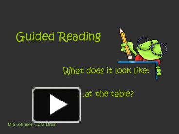Guided Reading presentation | free to view
