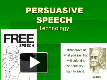 PERSUASIVE SPEECH presentation | free to download