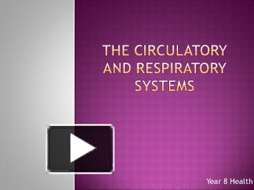 The circulatory and respiratory systems presentation | free to view