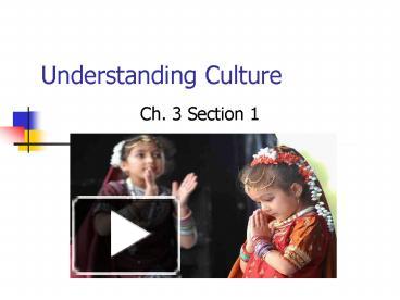 Understanding Culture presentation | free to view