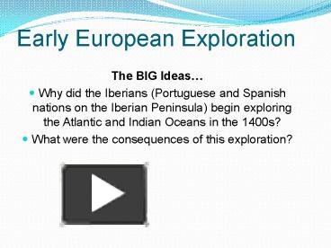 PPT – Early European Exploration PowerPoint presentation | free to ...
