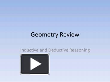 Geometry Review presentation | free to view