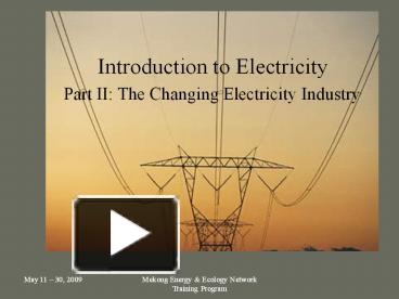 PPT – Introduction to Electricity PowerPoint presentation | free to ...